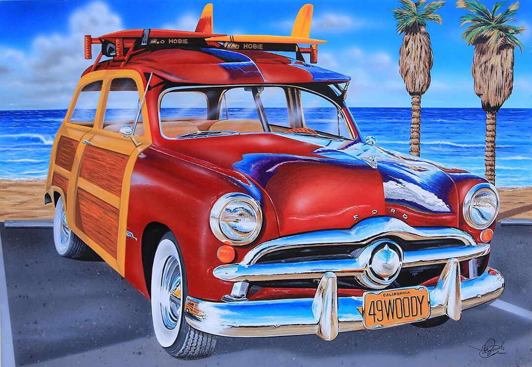 49 Ford Woody Art Print by Bob Bond - Etsy