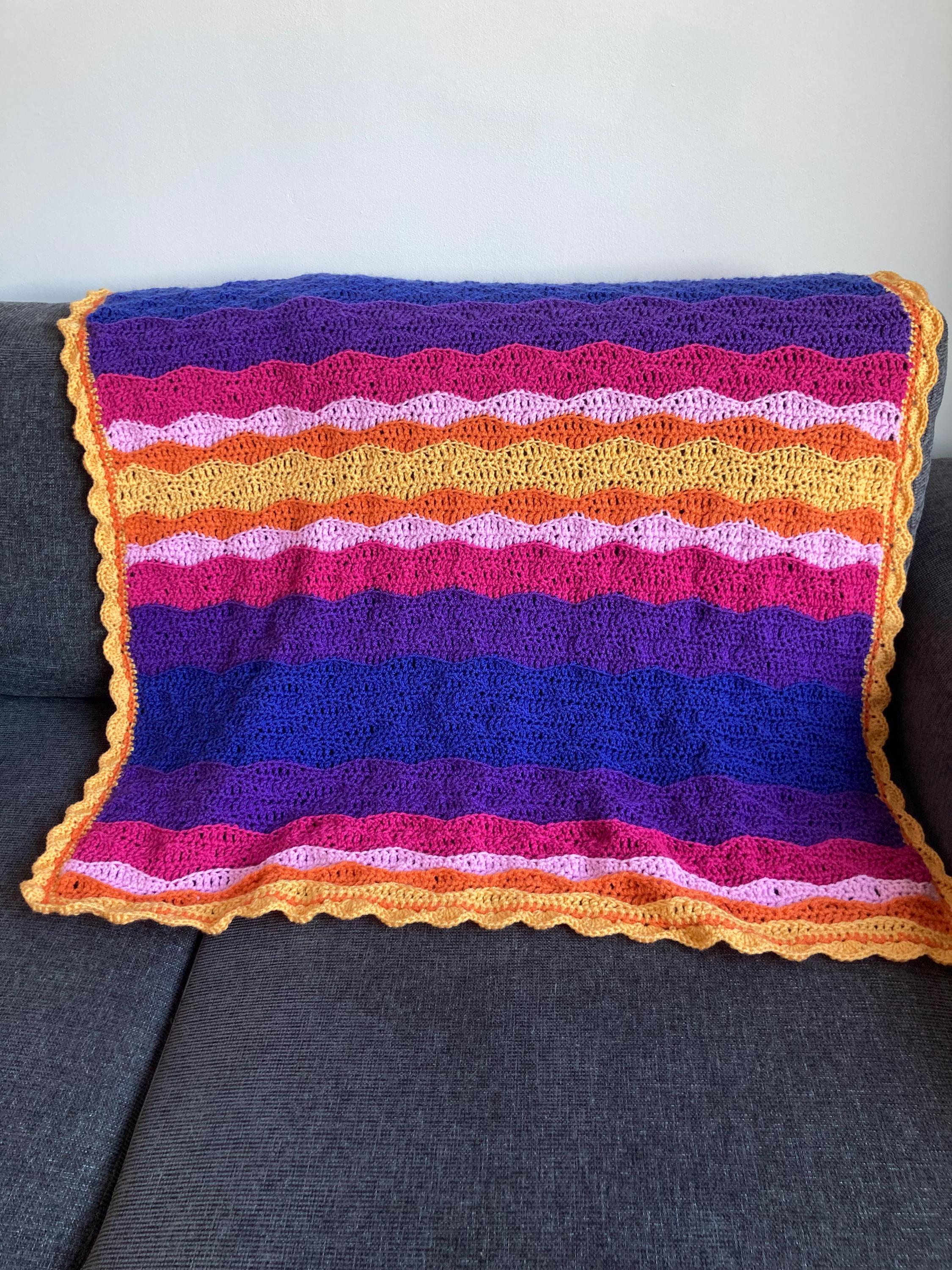 CROCHET PATTERN PDF - Sunset Crochet Blanket Design, Us Terminology ...