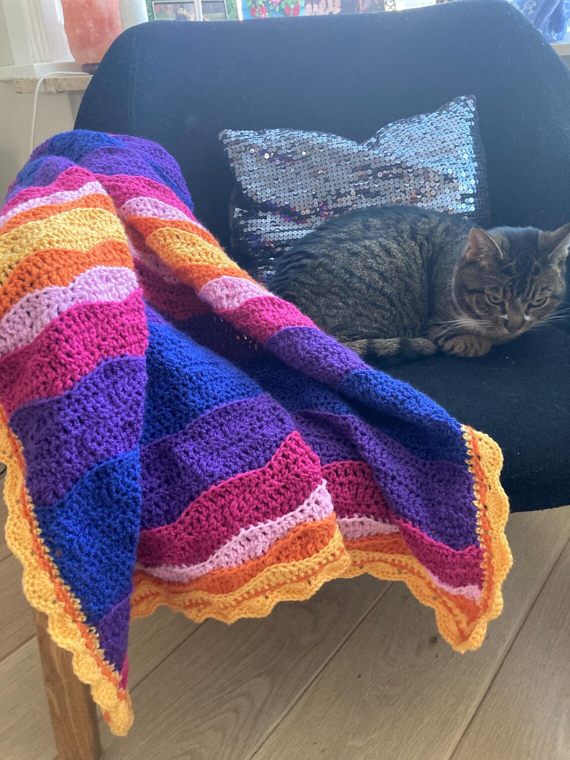 CROCHET PATTERN PDF - Sunset Crochet Blanket Design, Us Terminology ...