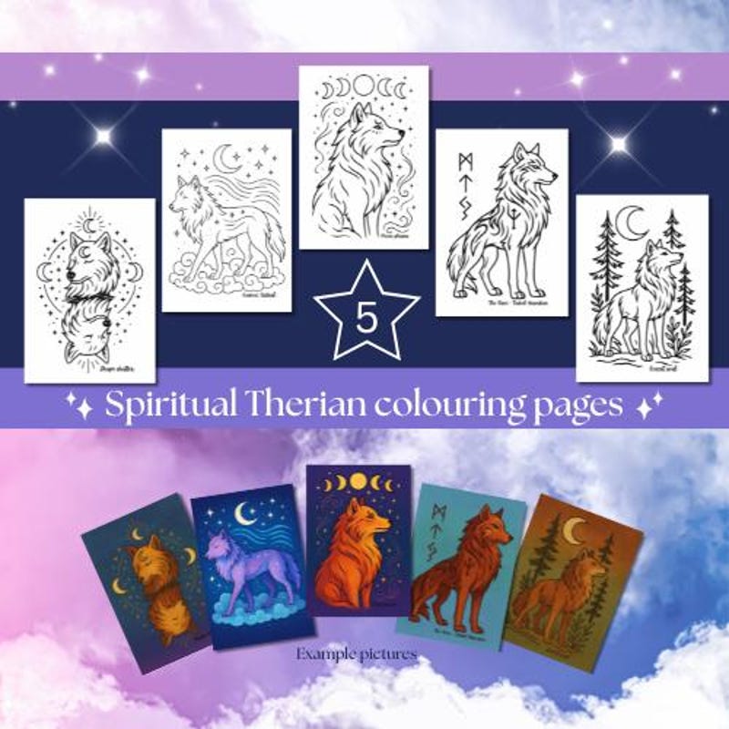 Therian Coloring Page - Etsy