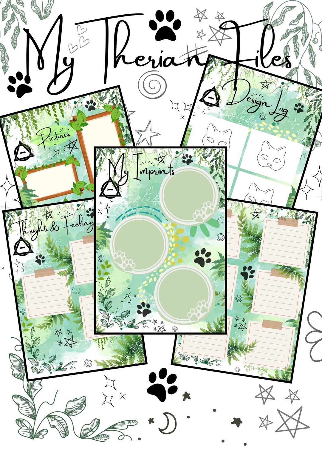 My Therian Files | Diary Style Pages PACK 2 - Etsy