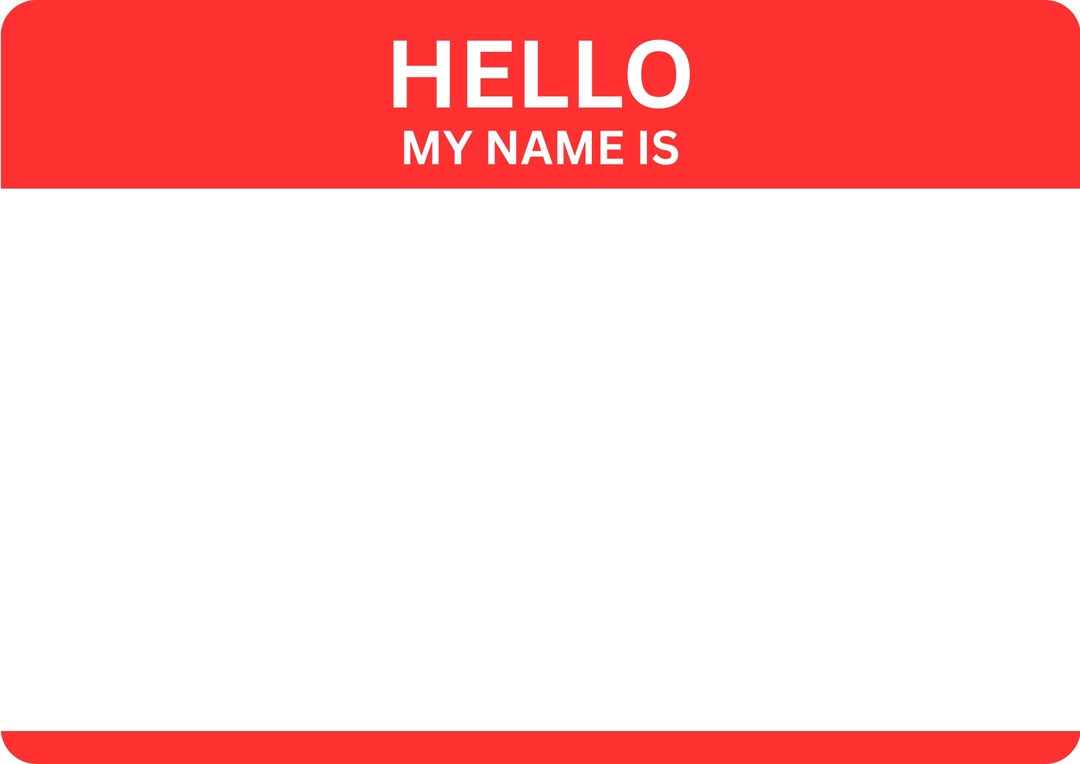 Graffiti Name Tag Blank Template | "hello My Name Is" Design | Digital ...