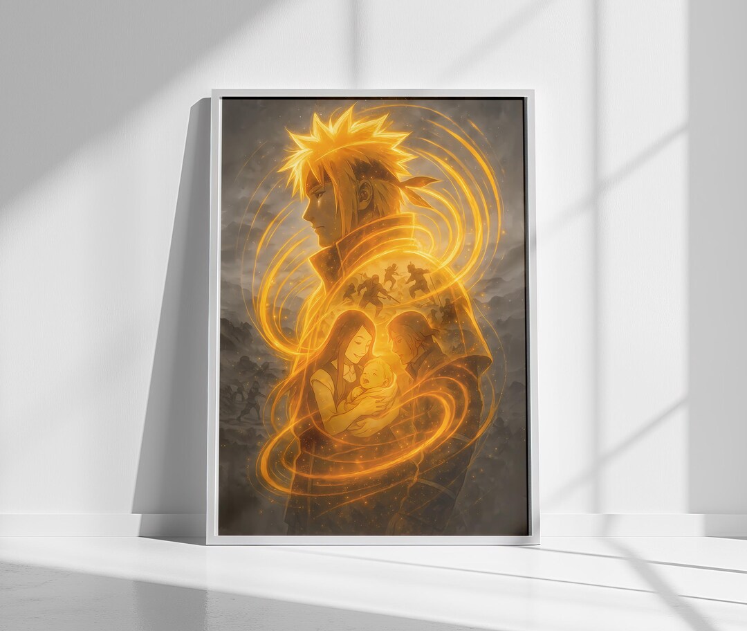 Poster Naruto | Minato Namikaze Wall Art | Anime Poster| Emotional ...
