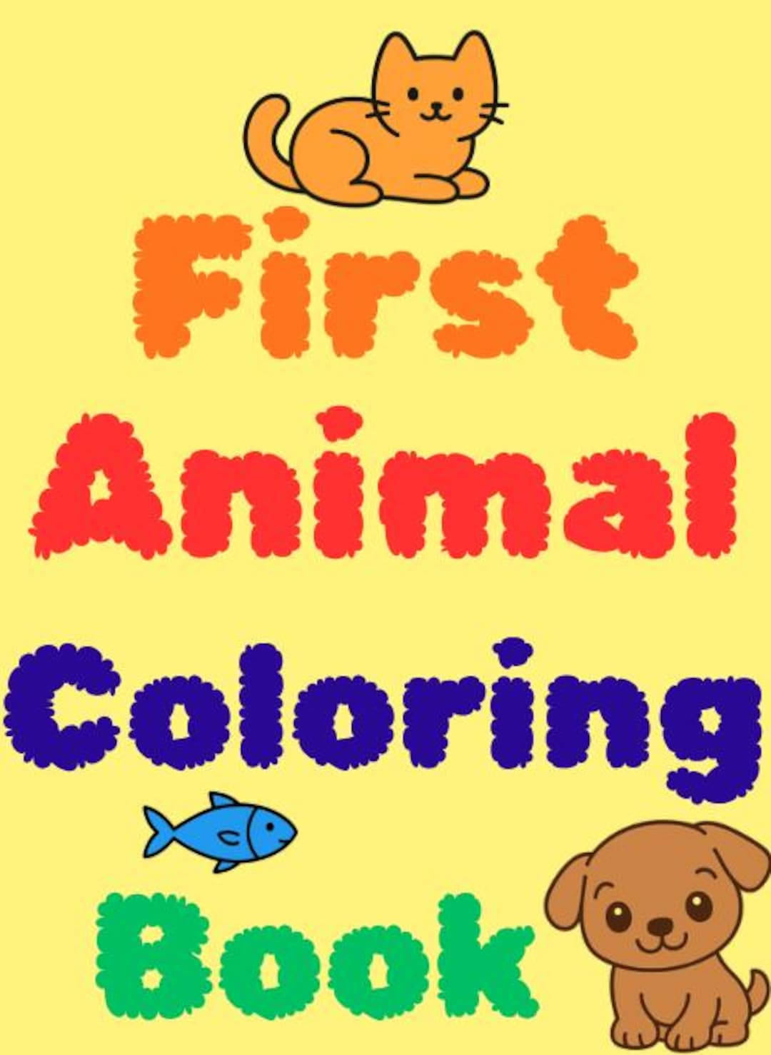 PDF Baby First Coloring Book-animals - Etsy