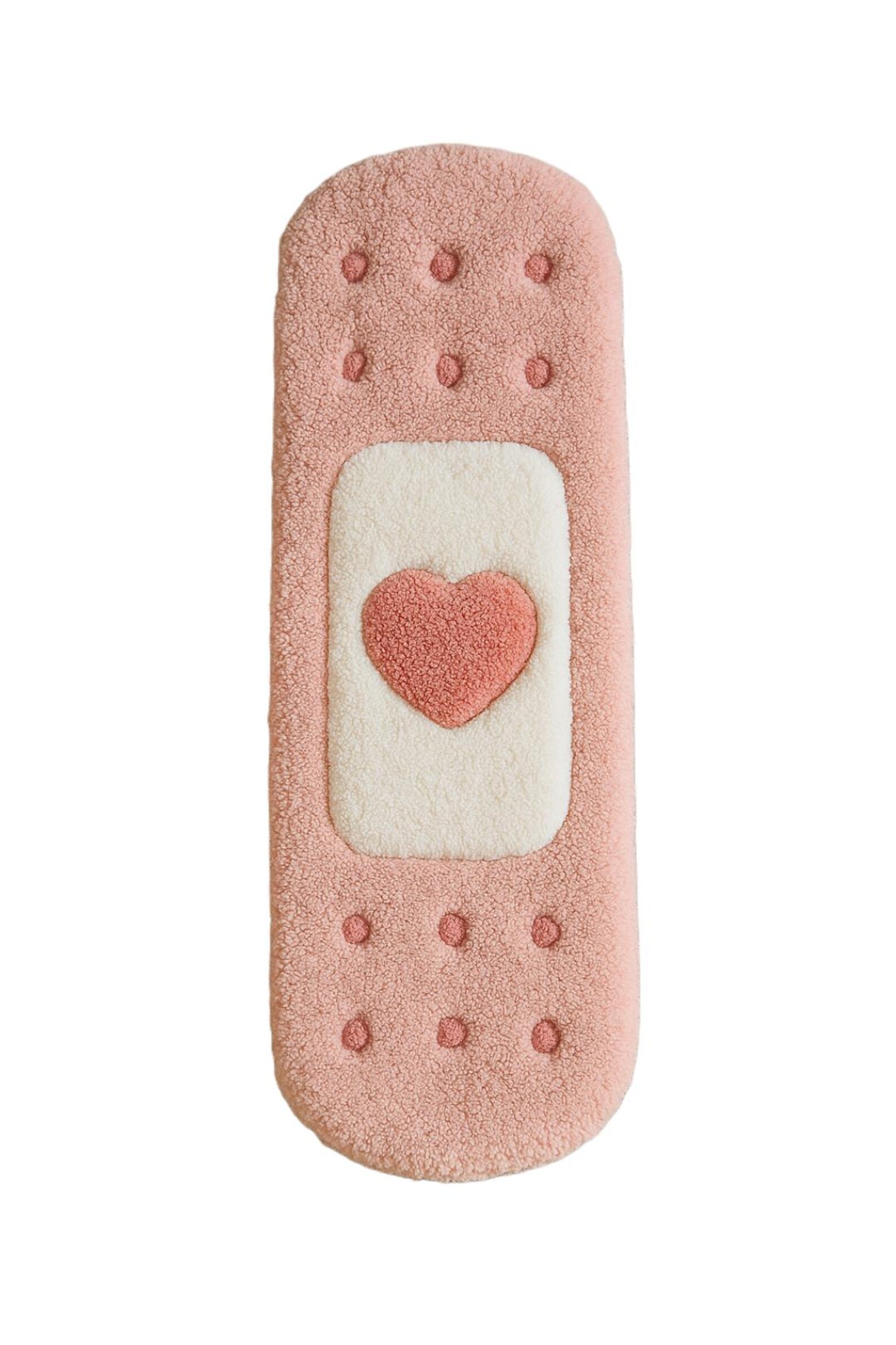Handmade Bandage Heart Rug: Kawaii Plush Decor for Kids - Etsy
