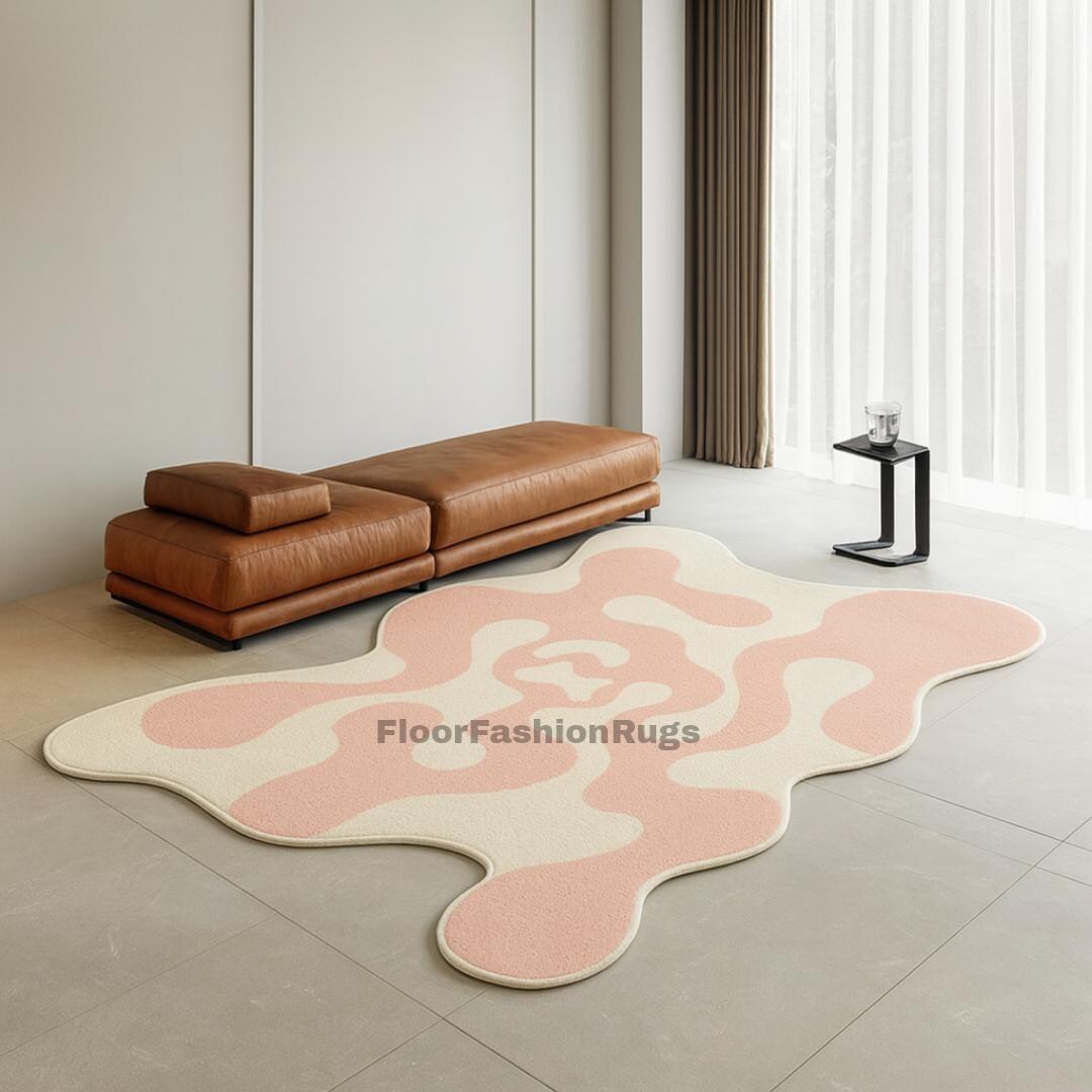 Wavy Blob Tufted Rug: Modern Abstract Floor Decor - Etsy