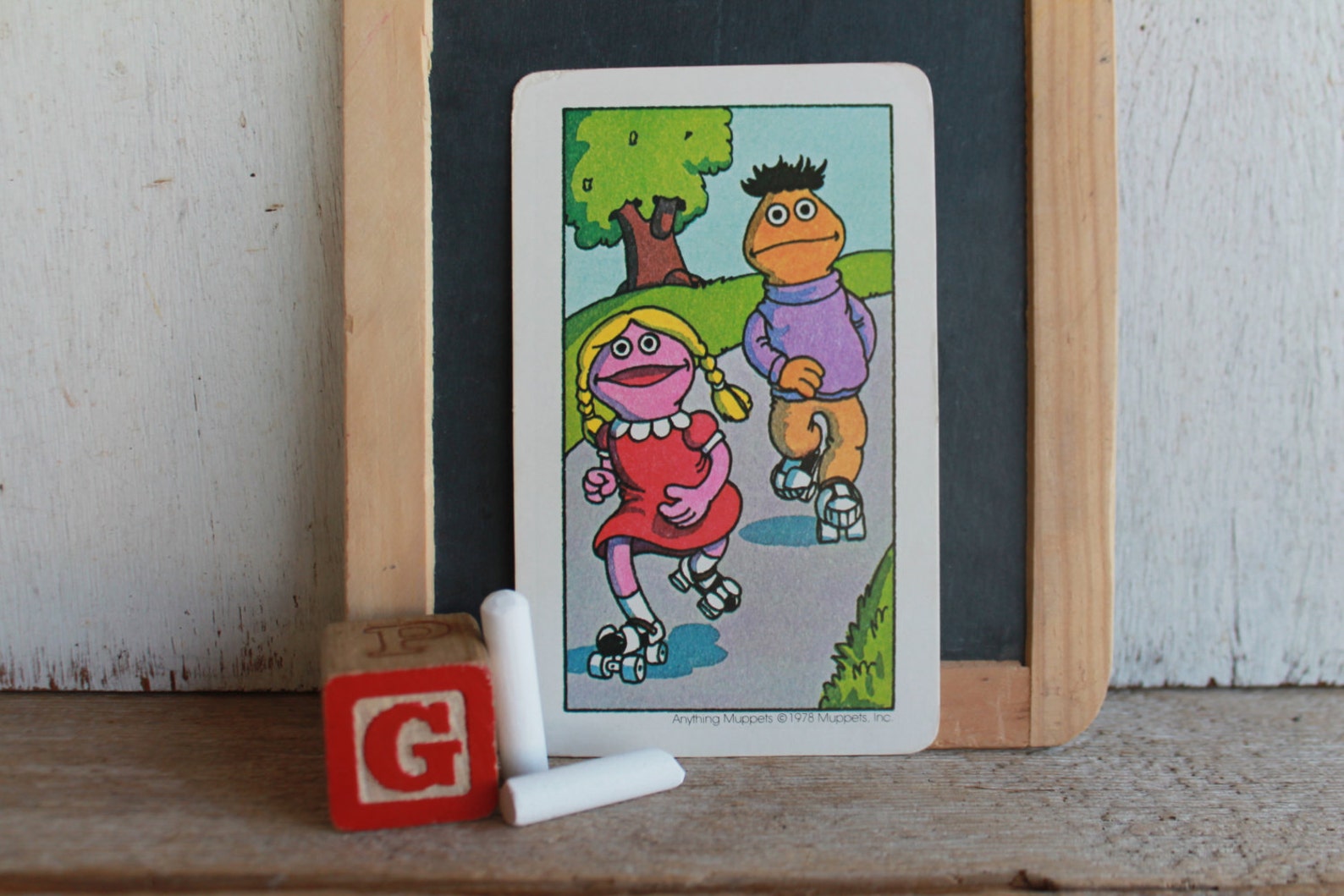 Vintage Muppets Flash Card // 1978 Muppets // TWO // Betty Lou | Etsy