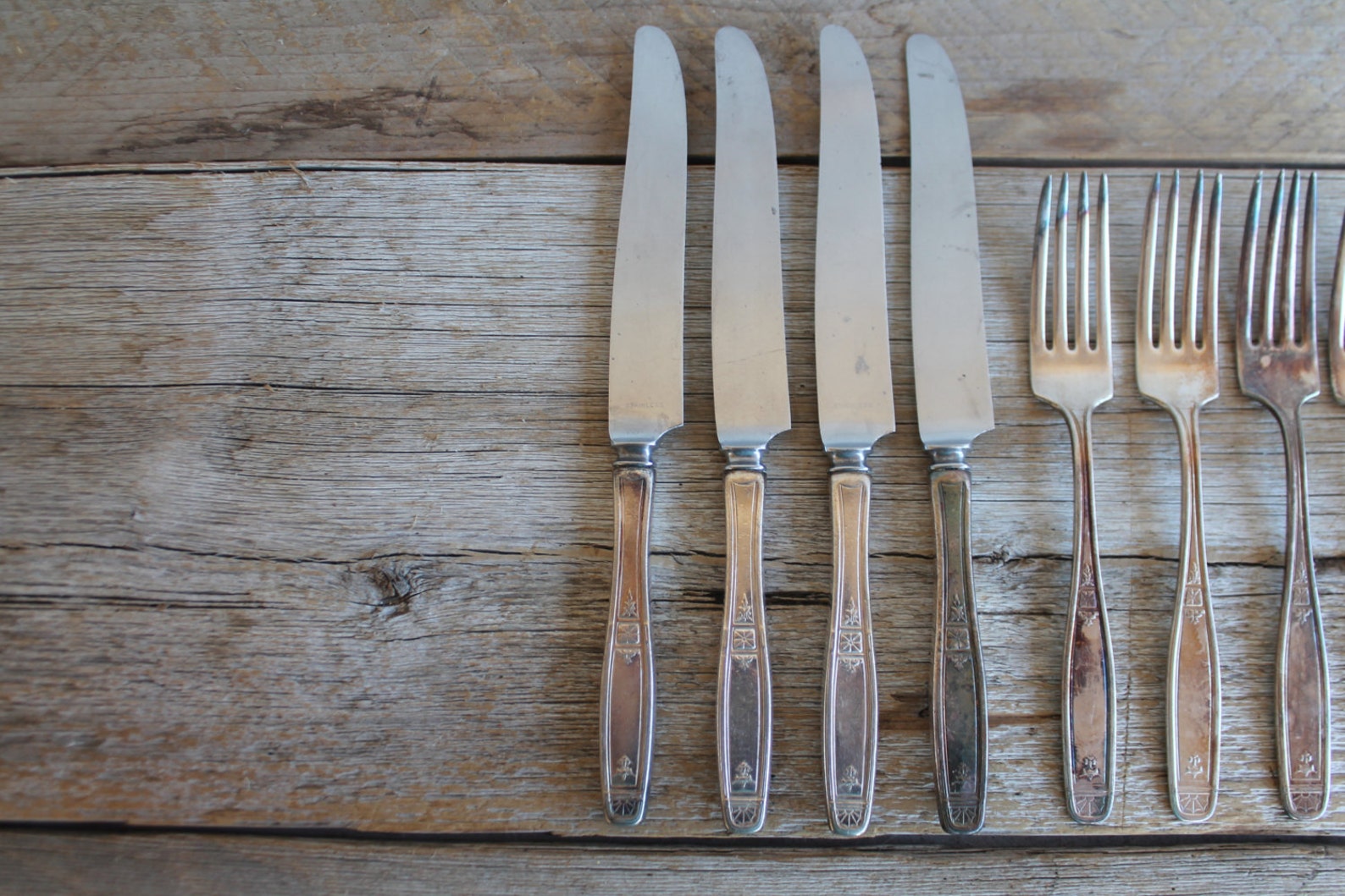 Vintage Silverplated Heirloom Silverware Forks & Knives // - Etsy