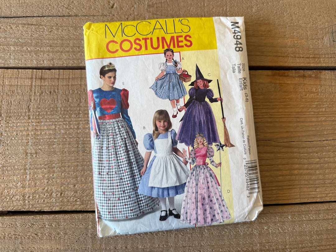 Girls' Princess Costume Pattern - Mccall's M4948 Size 3-8 - Etsy