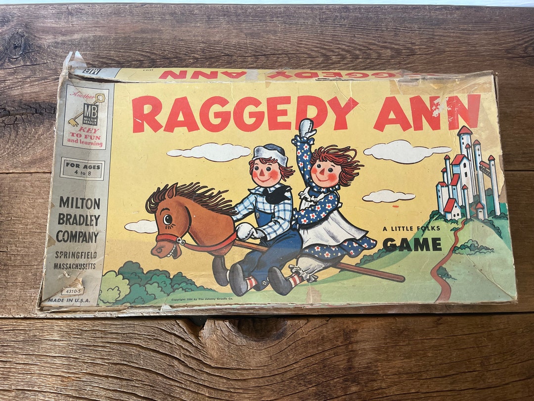 Vintage Raggedy Ann Game // 1954 Milton Bradley // Vintage Board Game ...