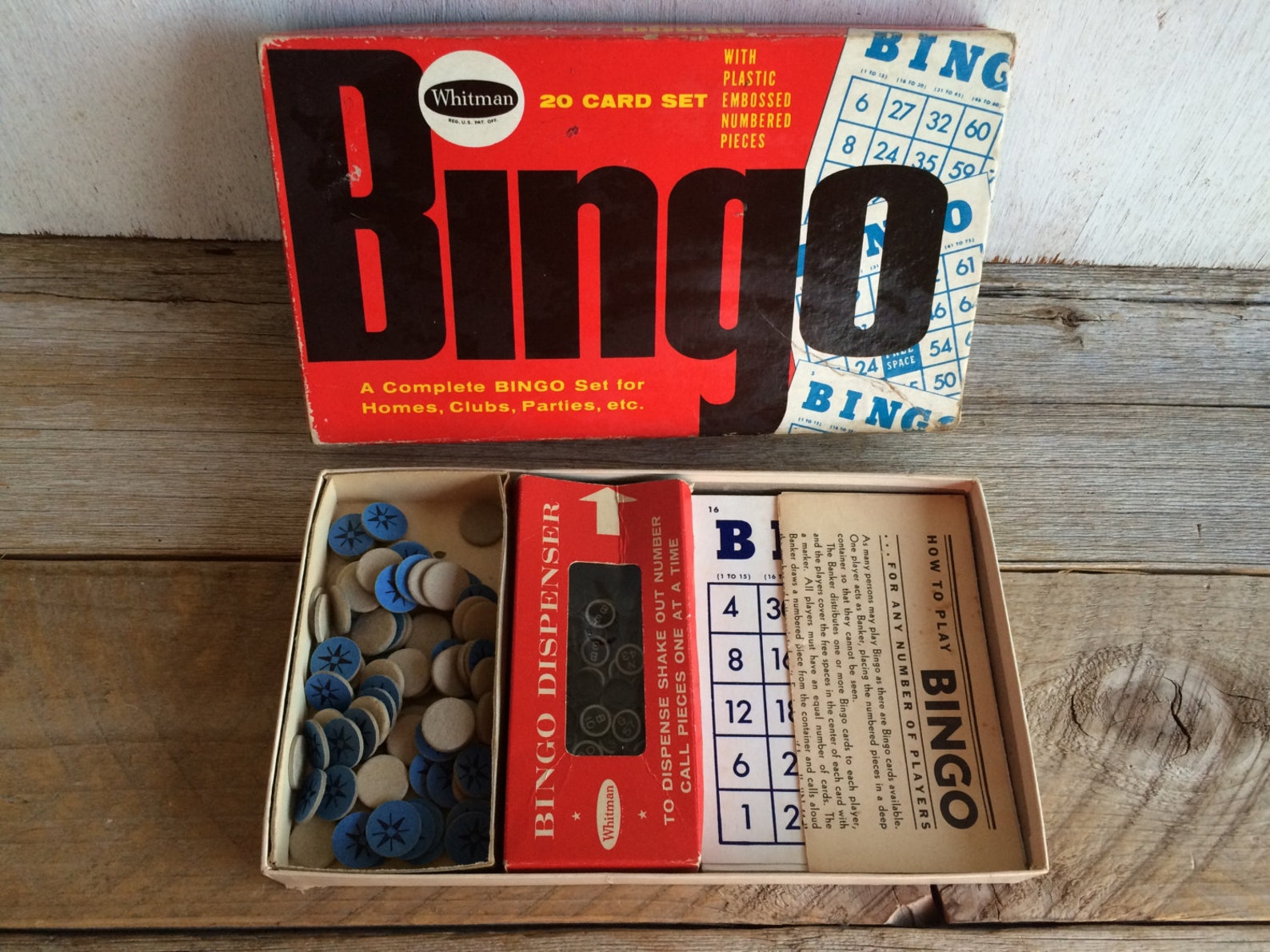 Vintage Whitman Bingo Game // Vintage Board Game // Games & - Etsy