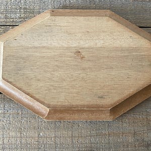 Vintage Wooden Serving Tray // Unique Octagonal Shape // Vintage Home ...