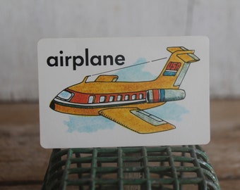 Airplane Flash Card | Etsy