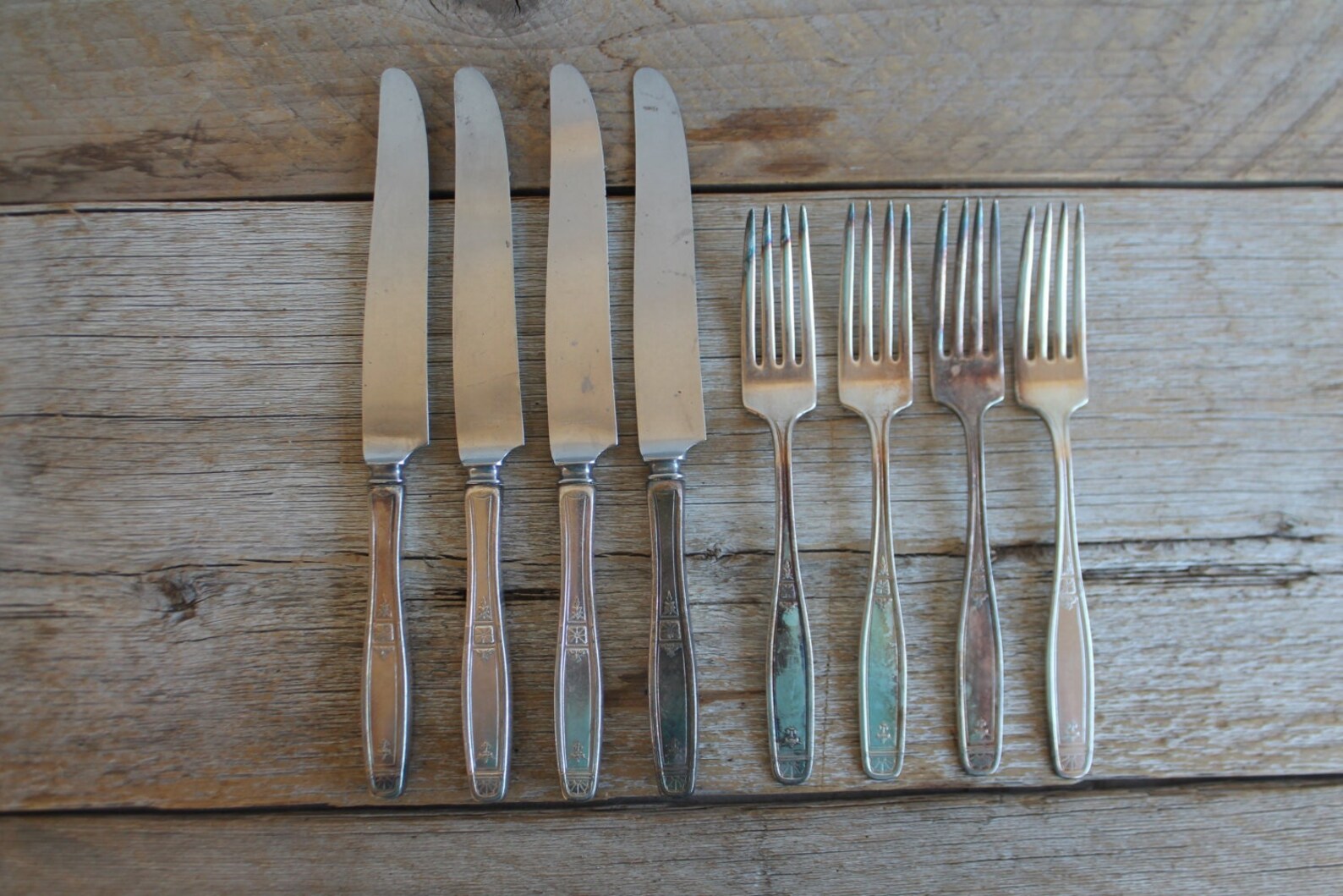 Vintage Silverplated Heirloom Silverware Forks & Knives // - Etsy