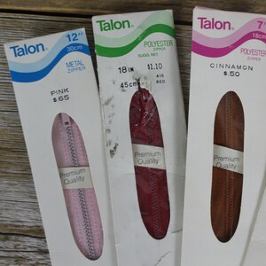 Vintage Talon Zippers, Set of 5 - Etsy