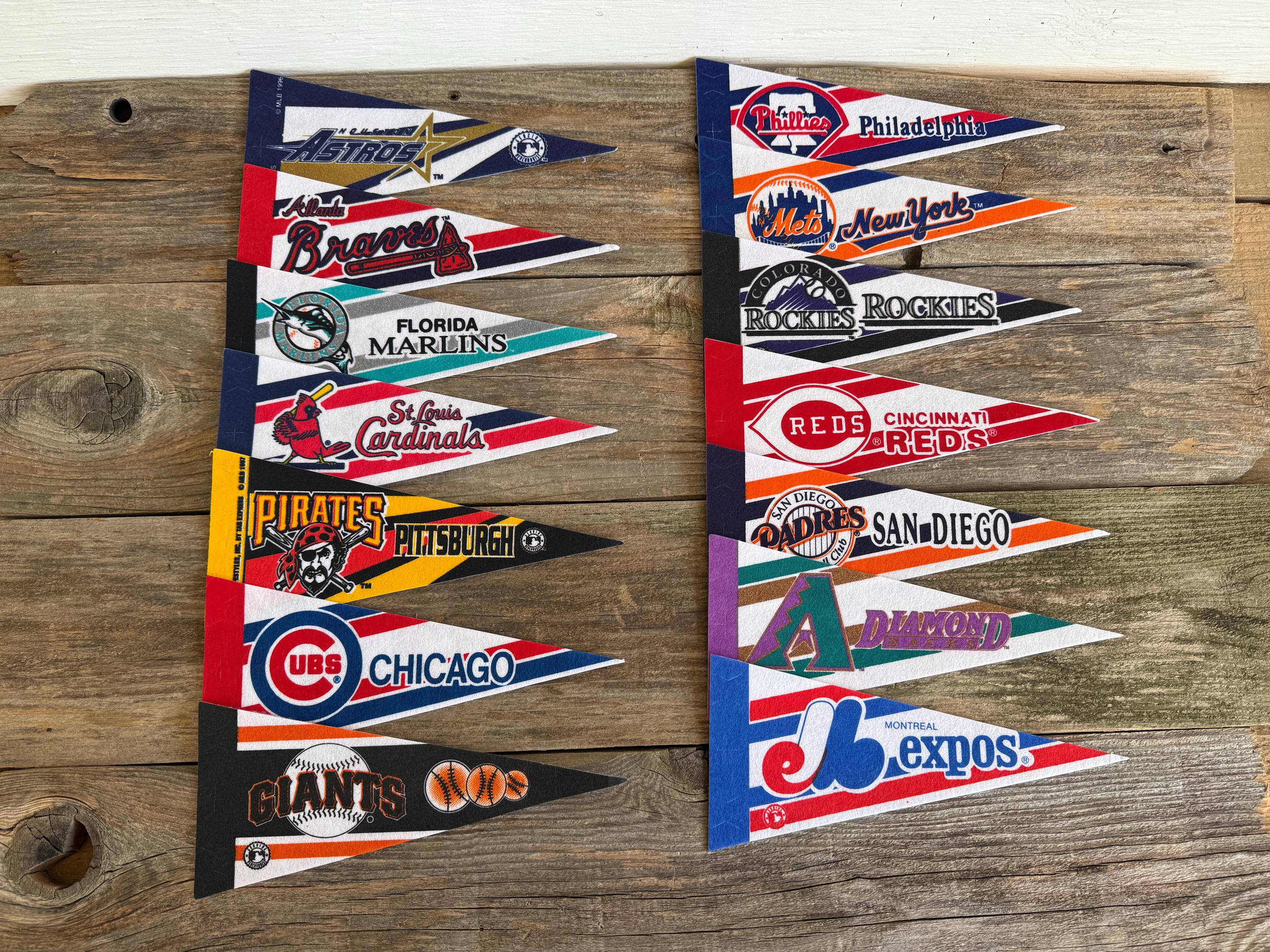 Vintage MLB Team Mini Pennants // 1990's // Sold Individually - Etsy
