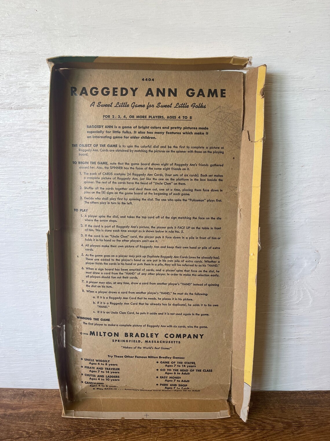 Vintage Raggedy Ann Game: 1953 Milton Bradley - Etsy