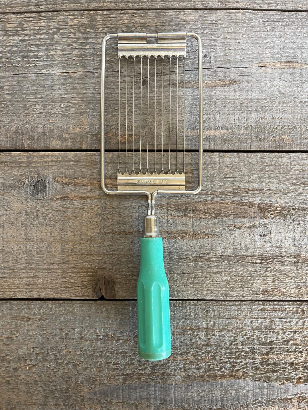 Vintage Progressus Tomato Slicer // Made in Italy // Beautiful Aqua ...