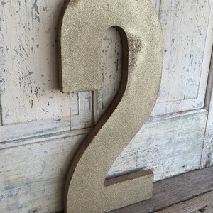 Large Vintage Gold Number Two Sign // Vintage Photography Prop - Etsy