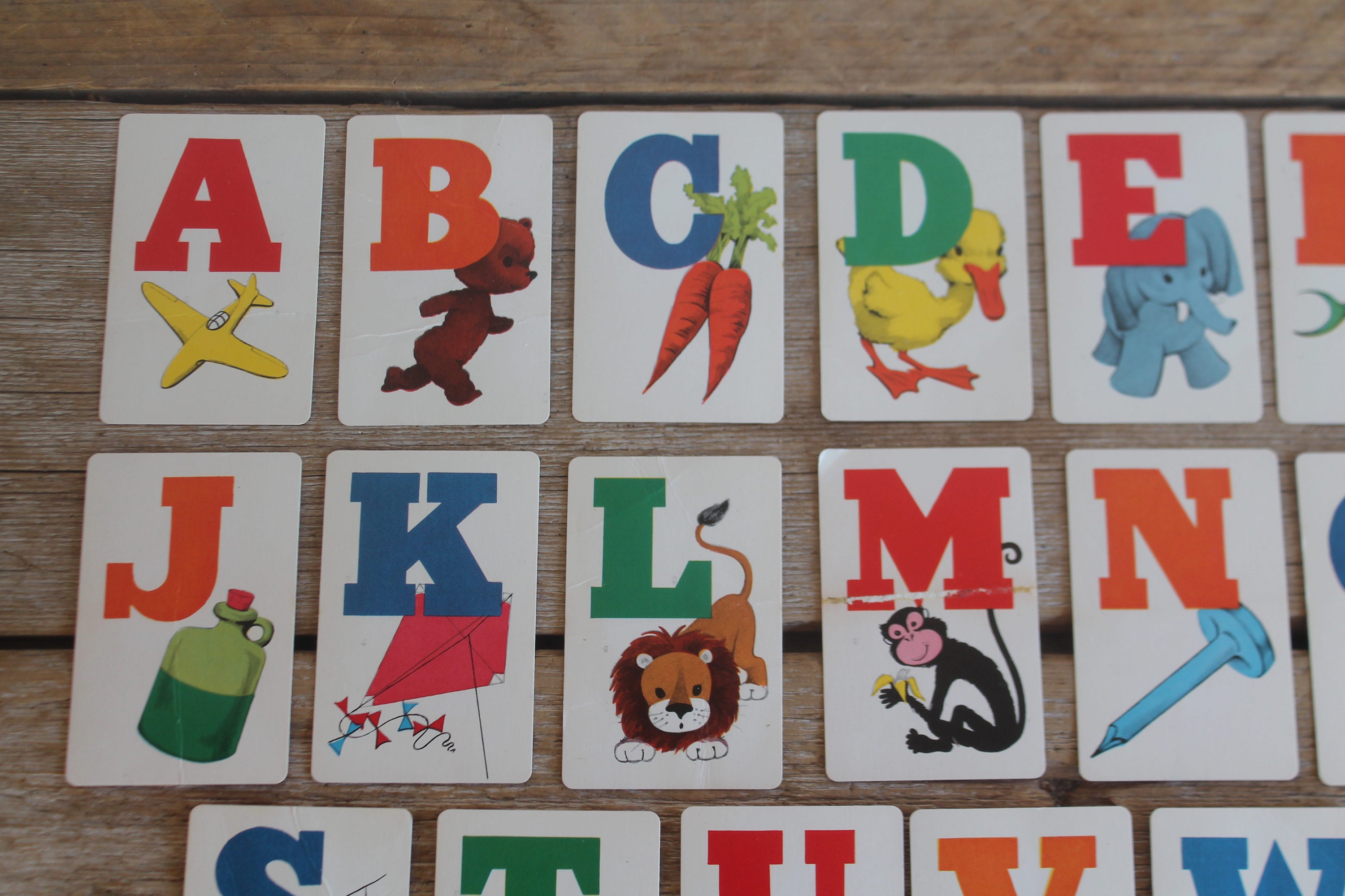 Vintage Alphabet Flashcard // Choose Your Letter // 1962 | Etsy