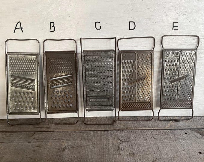 Vintage Cheese Graters // You Choose // Rustic Vintage Kitchen Home ...