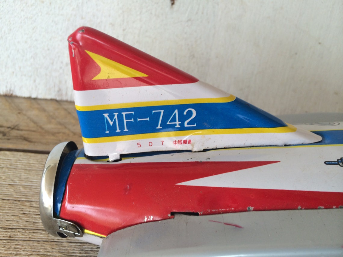 Vintage Aluminum Retro Child's Toy Jet | Etsy