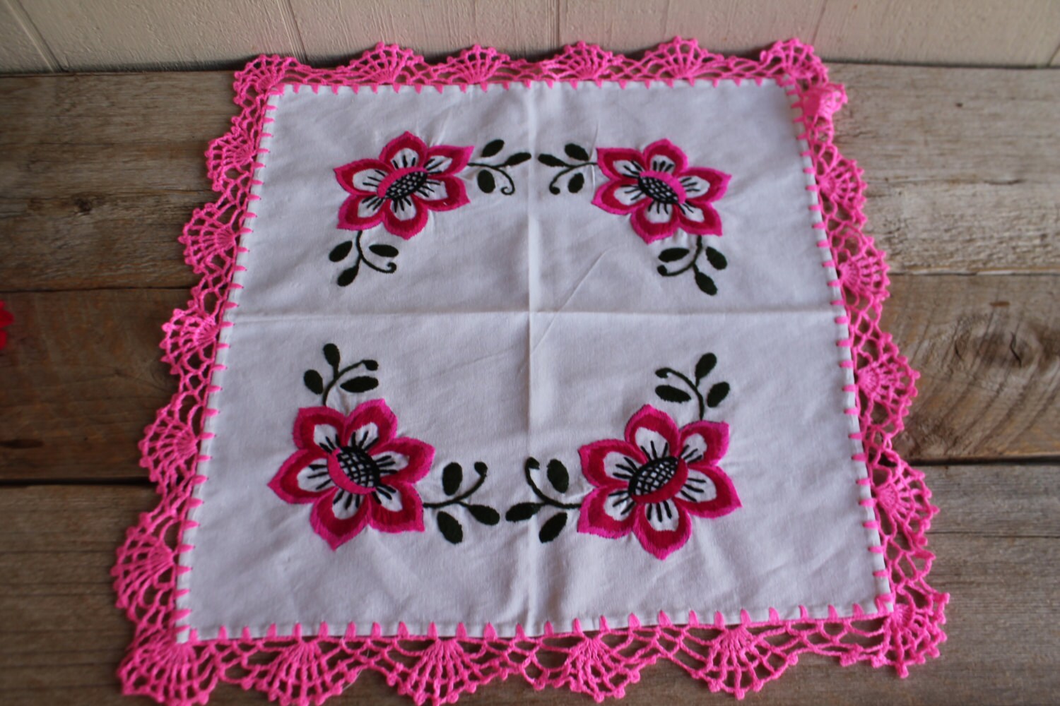 Vintage Handmade Table Scarf | Etsy