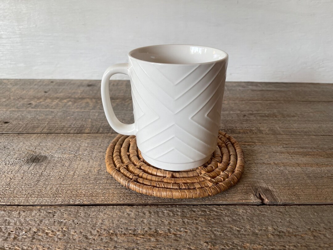 Vintage Wicker Trivet // Great for Mugs, Plants, Hot Dishes, Etc ...