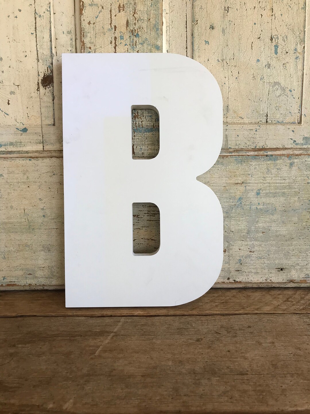 Industrial Letter B // 12 Inch Vintage Wood Letter B // Gallery Wall ...