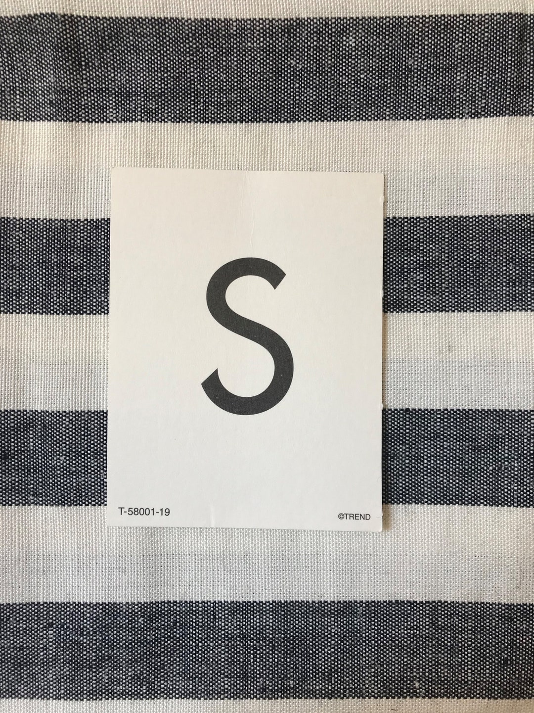 Vintage Letter S Flash Card // Upper Case or Lower Case Letter - Etsy