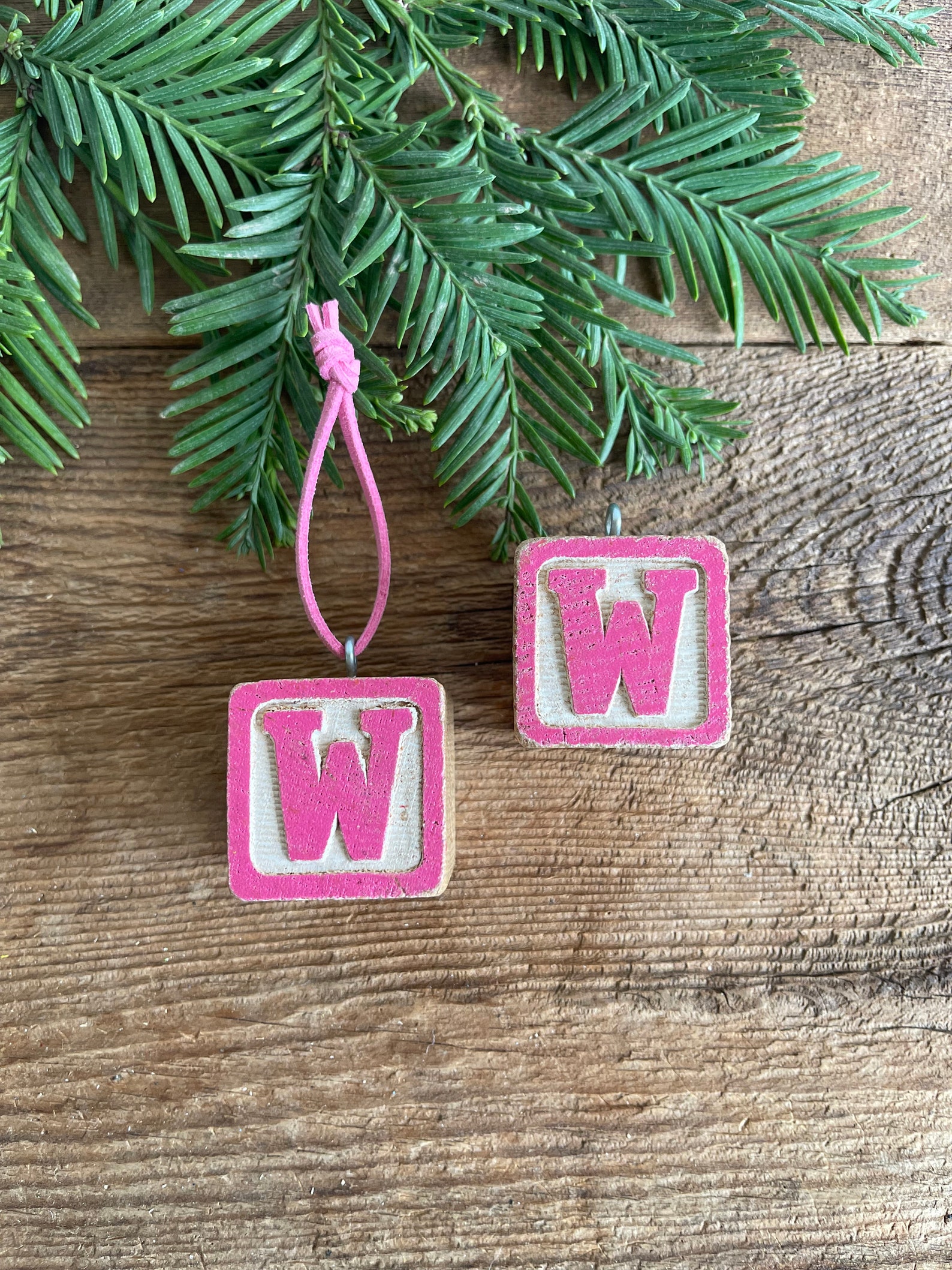 Letter W Vintage Alphabet Block Ornament // Your Choice // - Etsy