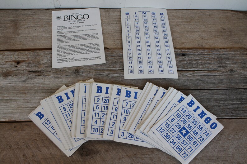 Vintage Bingo Game - Etsy