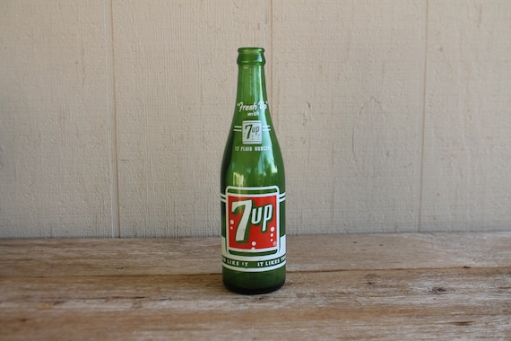 Vintage 7 up Glass Bottle // 12 Fl Oz - Etsy