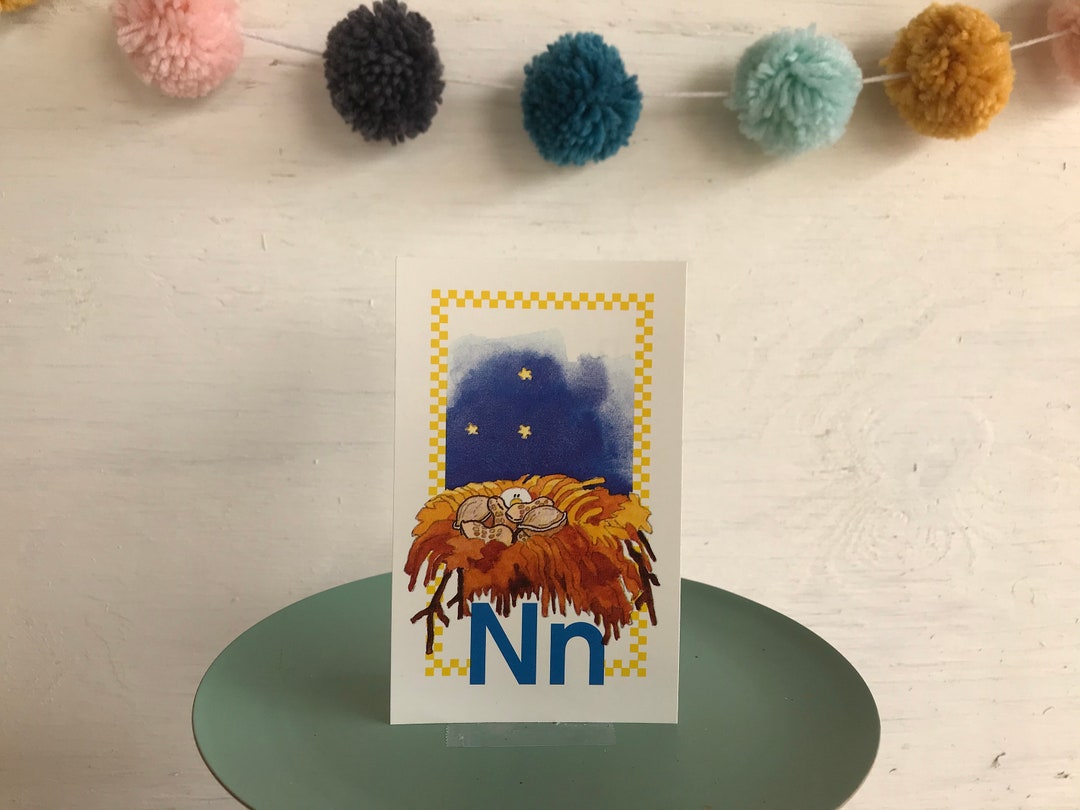 Vintage Flashcard -- Nn Nest - Etsy