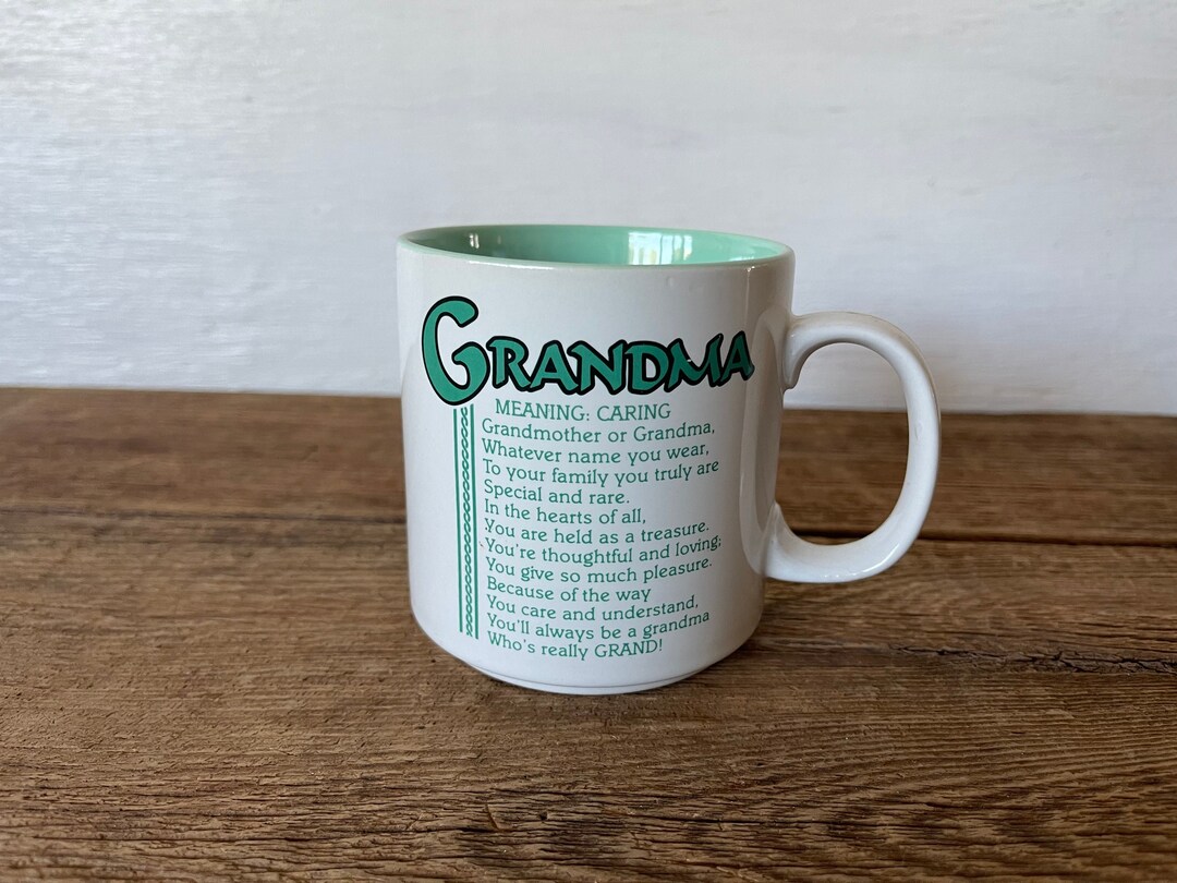 Vintage Grandma Poem Mug // Papel // Design Poetry by Marci G. // Made ...