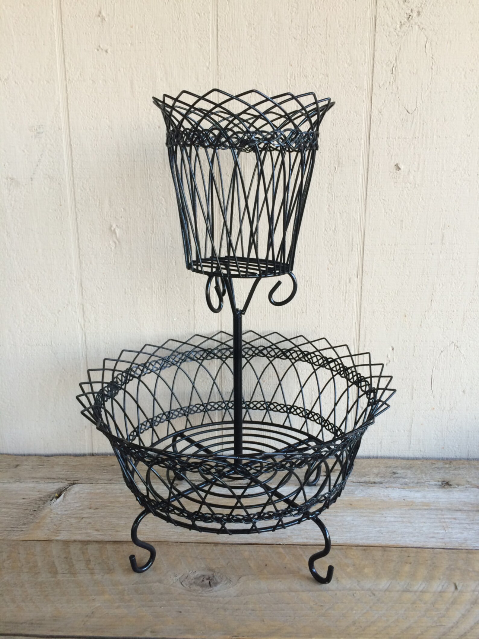 Vintage Wire Rack // Two Tier Rack // Vintage Kitchen // - Etsy