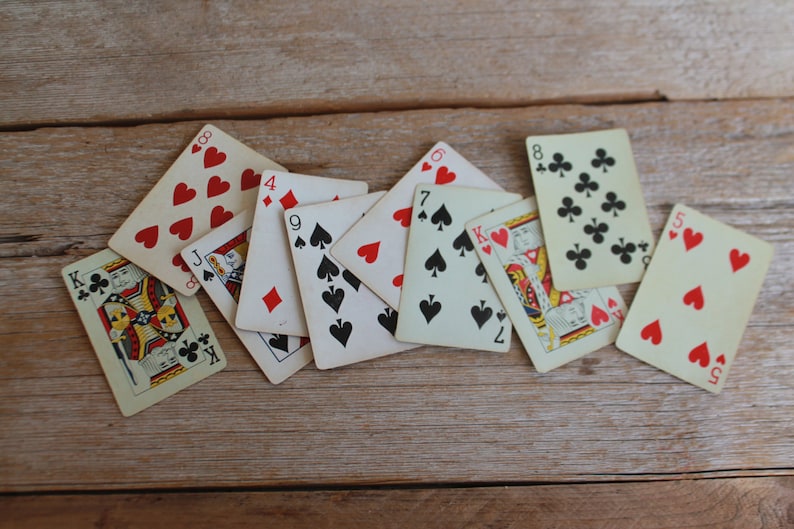 Random Vintage Playing Cards Bundle of 20 // Vintage Ephemera | Etsy