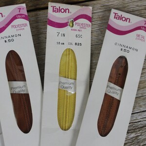 Vintage Talon Zippers, Set of 5 - Etsy