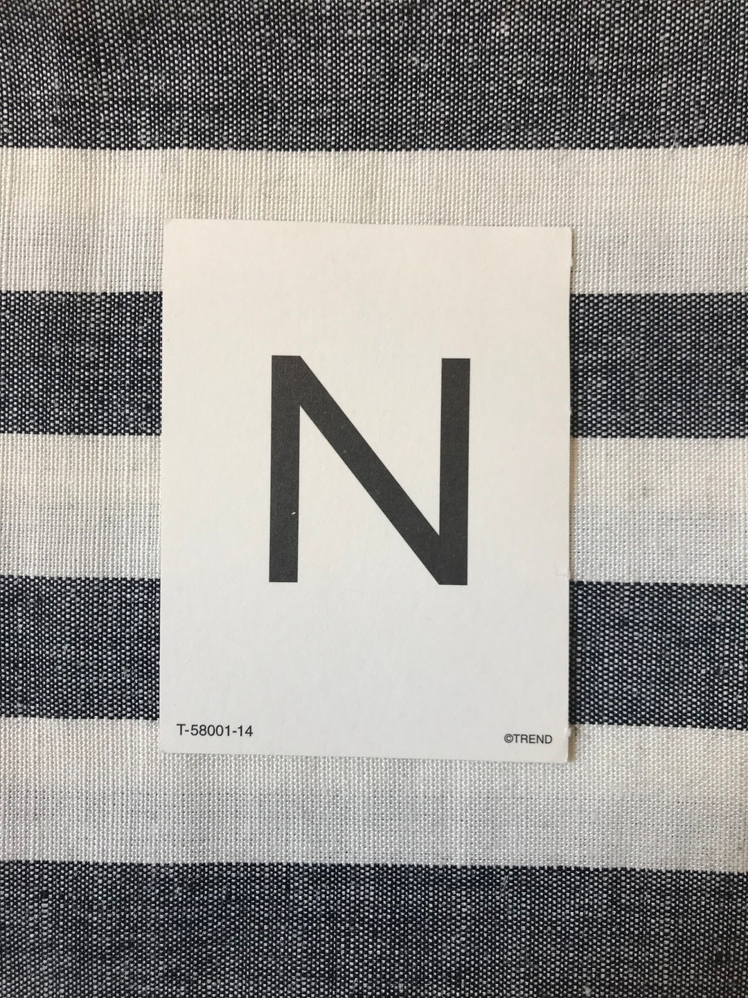 Vintage Letter N Flash Card // Upper Case or Lower Case Letter // 1997 ...