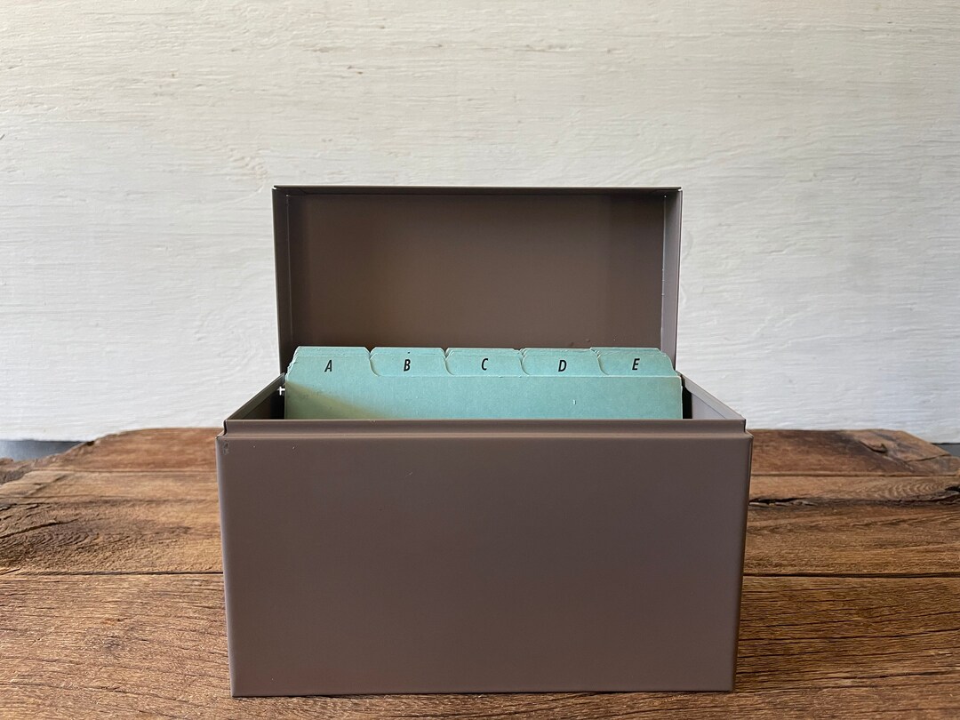 Vintage Recipe Tin or File Box With Labeled Tabs // Vintage Kitchen ...