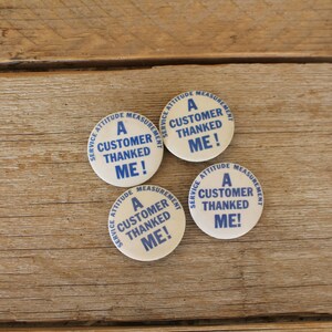 Vintage Customer Service Buttons // Vintage Lapel Pin - Etsy