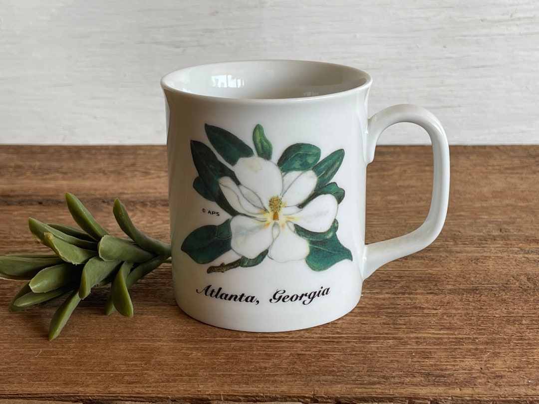 Vintage Atlanta Georgia Coffee Mug // White Magnolias // Vintage ...