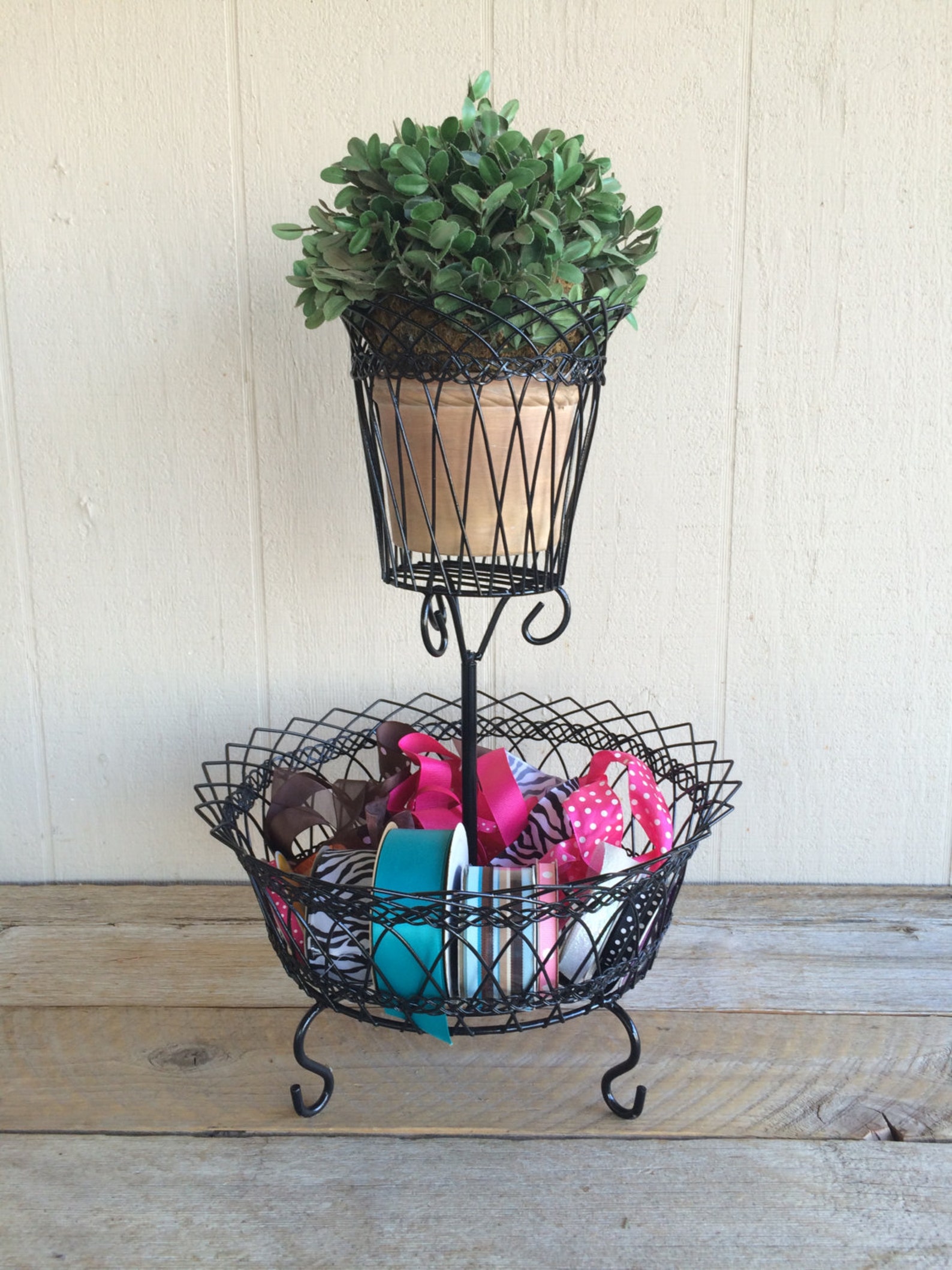 Vintage Wire Rack // Two Tier Rack // Vintage Kitchen // - Etsy