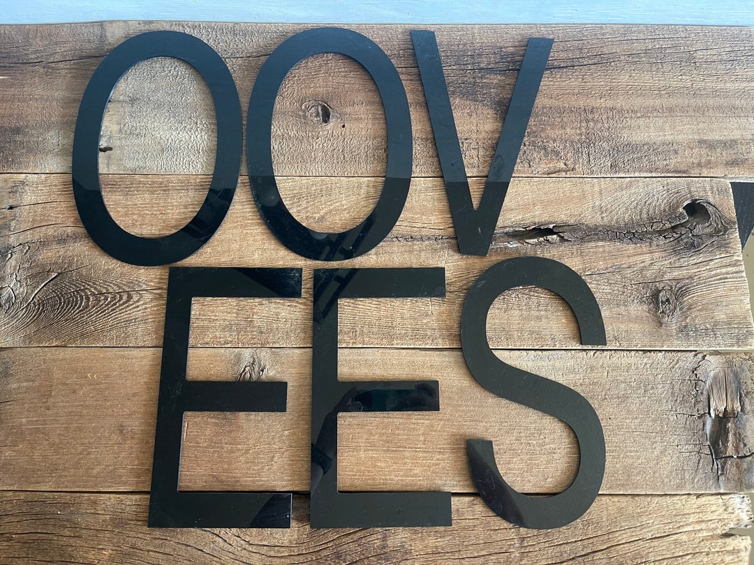Vintage Black Acrylic Letters // You Choose // 10" to 10 1/2" Tall - Etsy