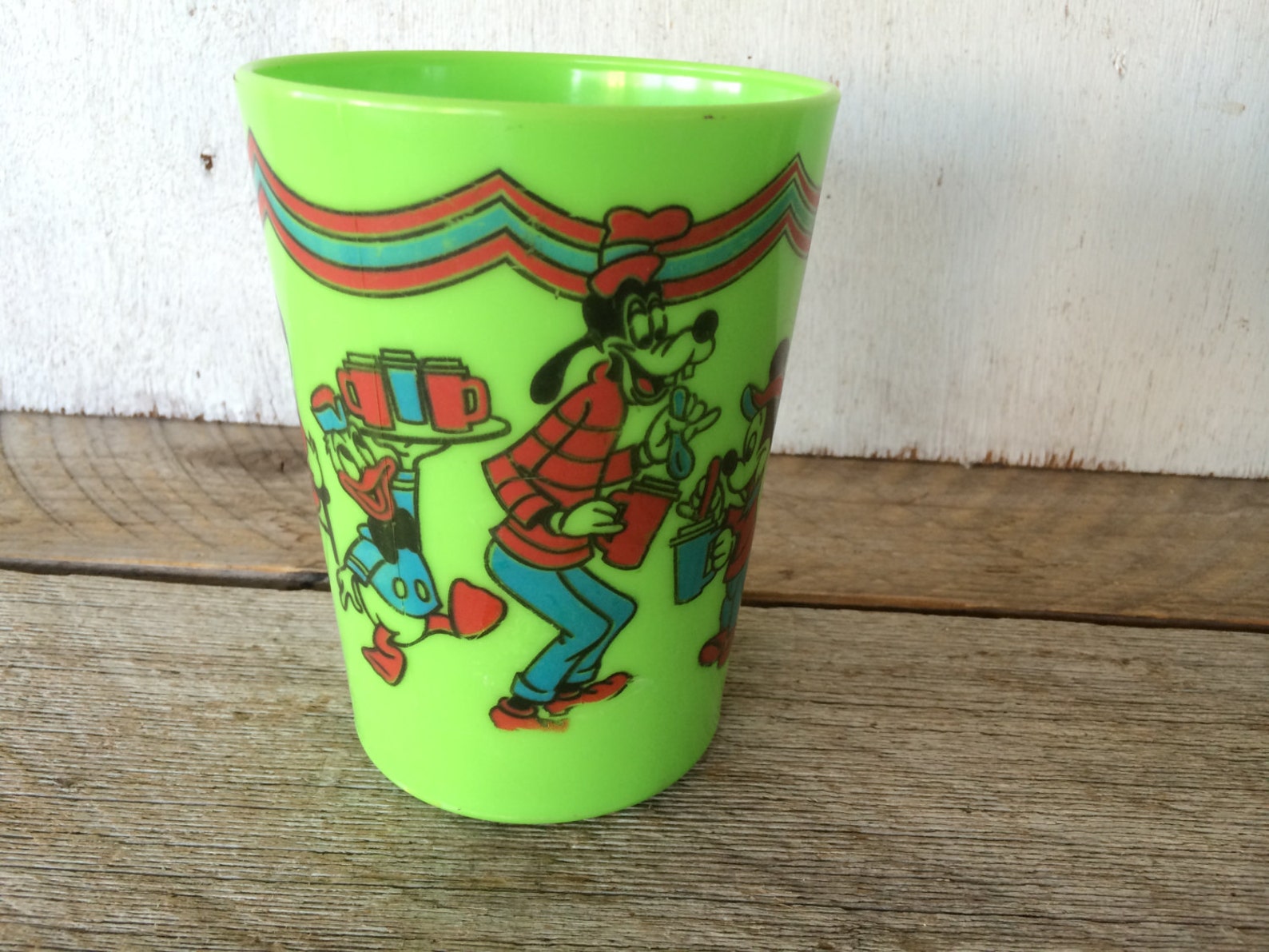 Vintage Lime Green Plastic Disney Cup With Handle - Etsy