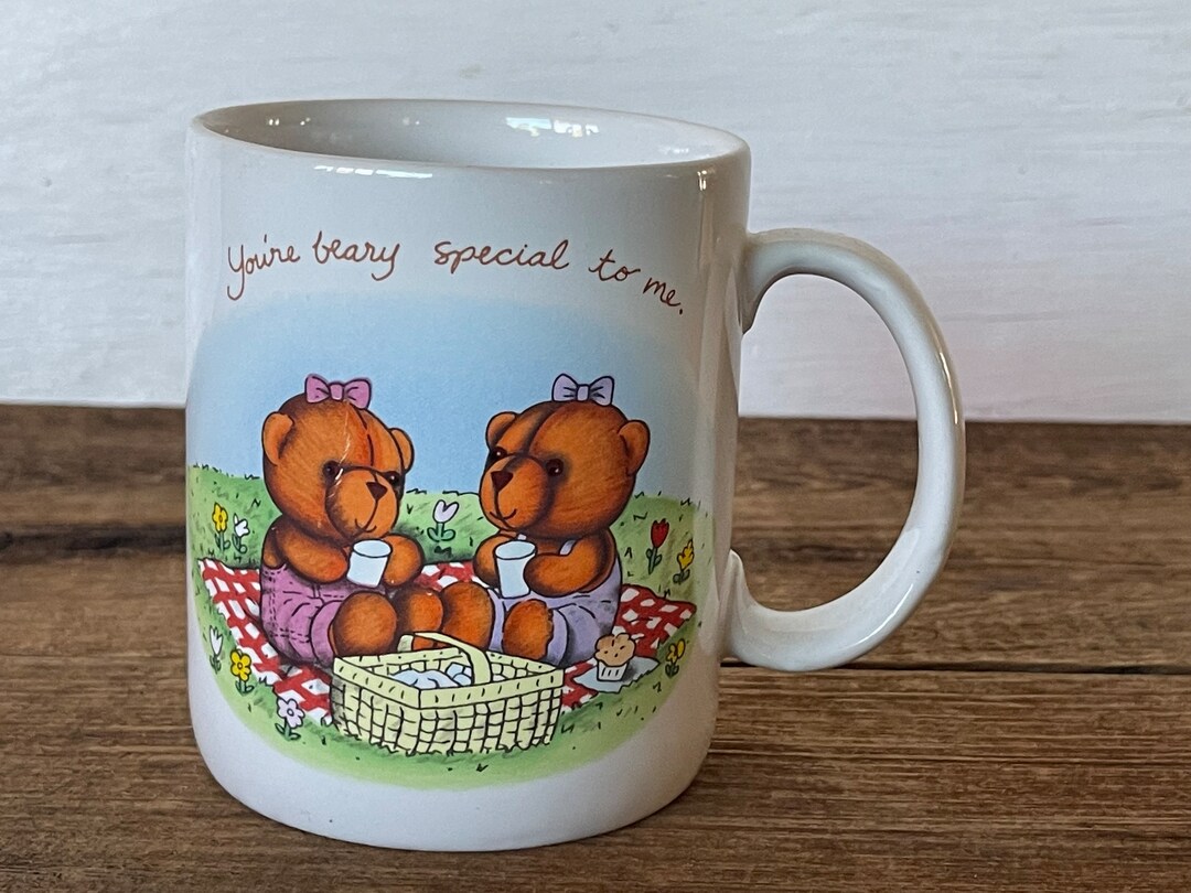 Vintage Avon Coffee Mug // You're Beart Special to Me // Teddy Bear Mug ...
