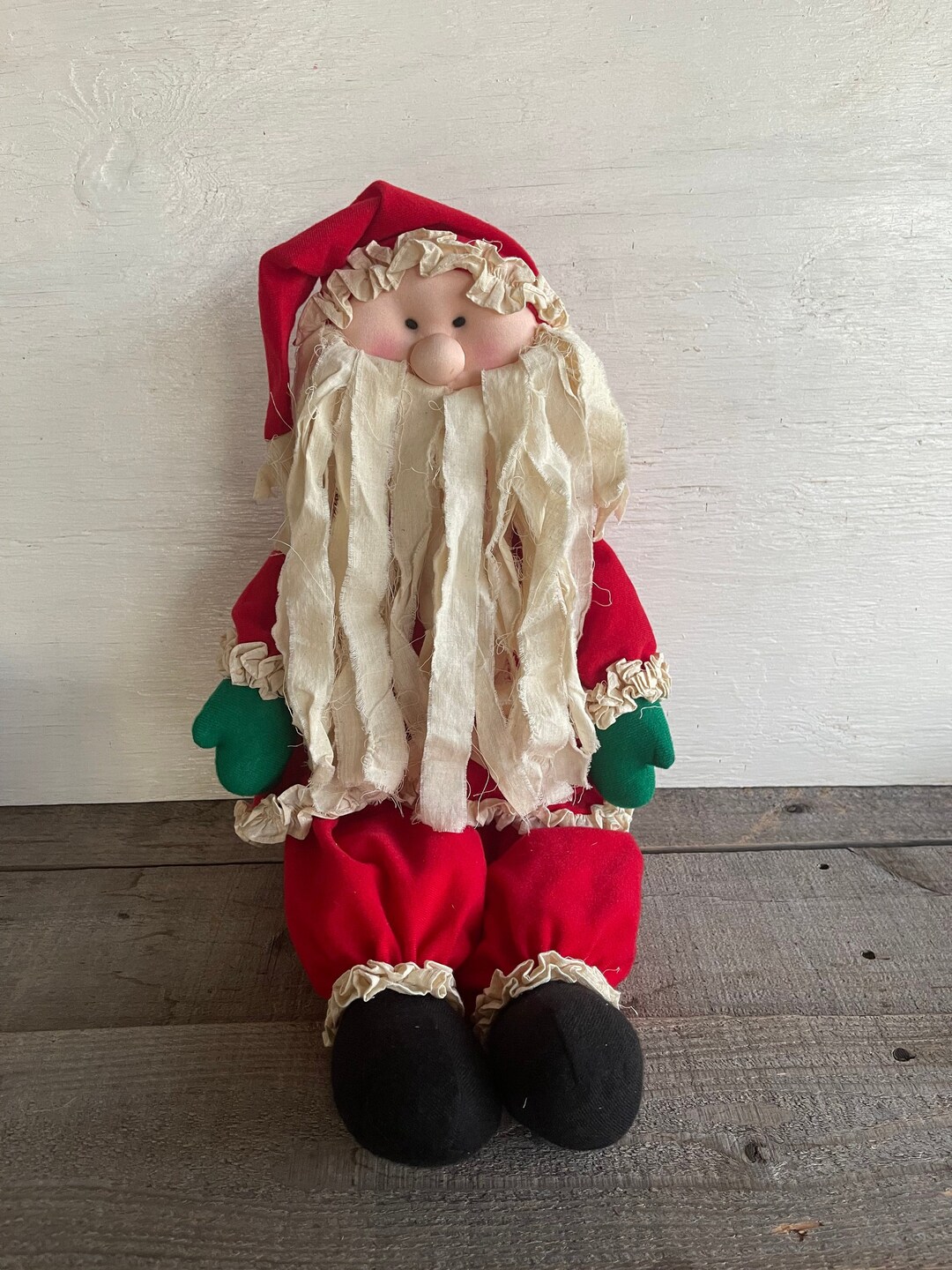 Russ Berrie & Co. Santa Rag Doll // Vintage Christmas // Cloth Santa - Etsy