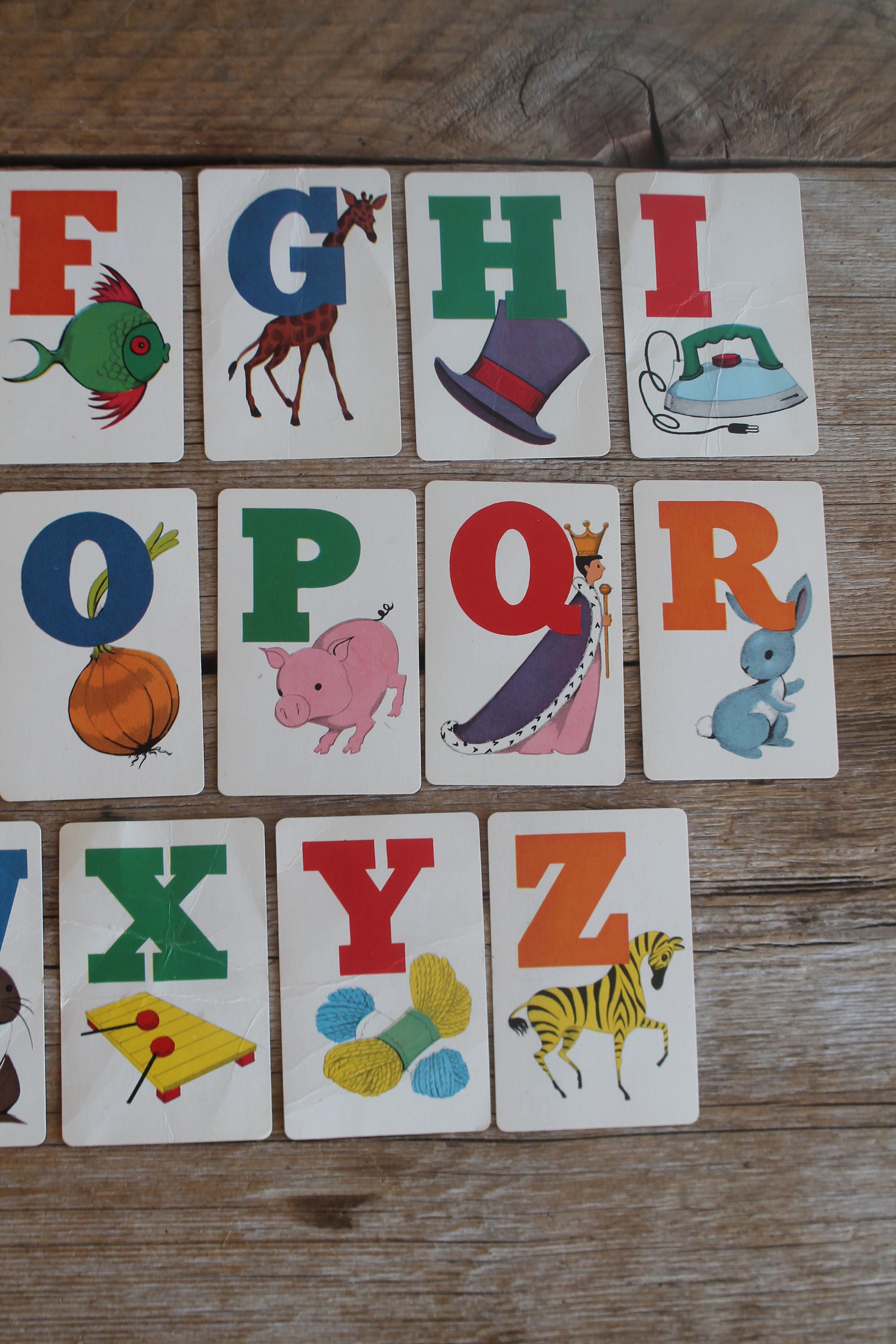 Vintage Alphabet Flashcard // Choose Your Letter // 1962 | Etsy