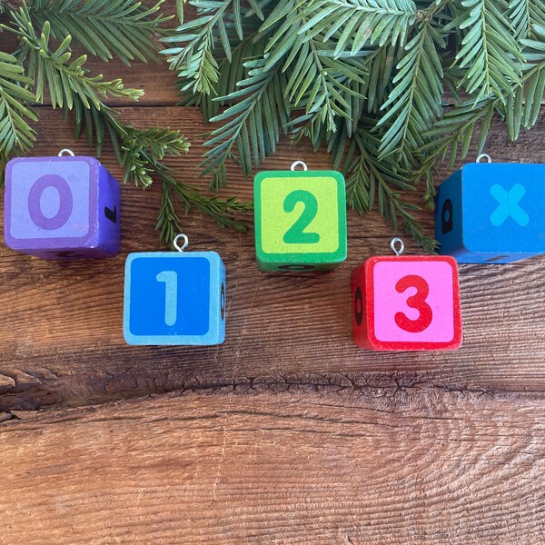 Number Block Ornament - Etsy