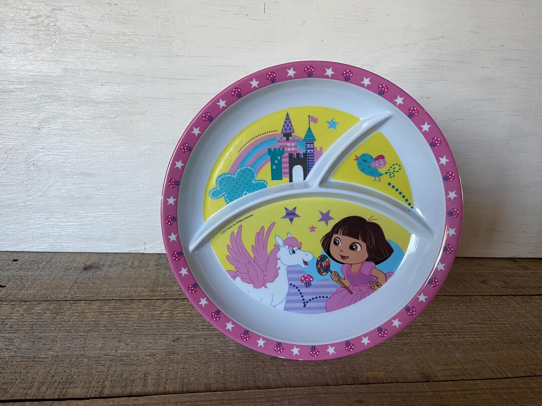 Dora the Explorer Melamine Divided Kids Plate // Great Condition ...